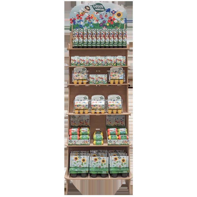 Pieterpik : Display Hout Green Warriors® diverse zaden